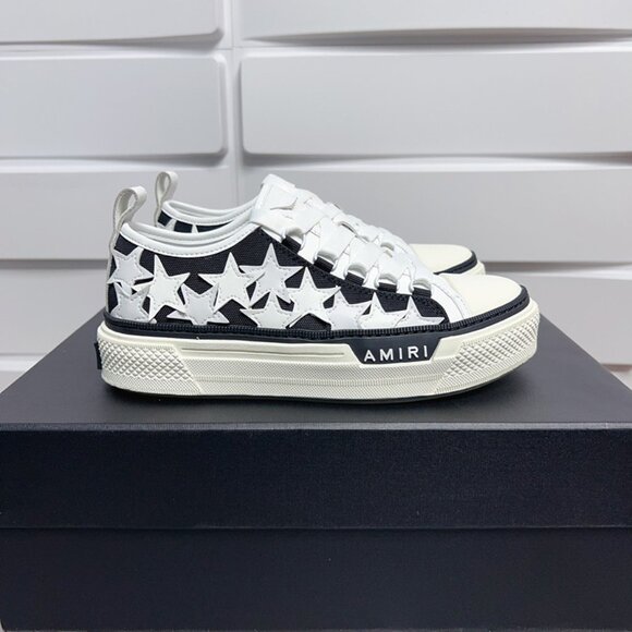 AMIRI | Shoes | Amiri Black Background With White Stars Low Sneakers ...